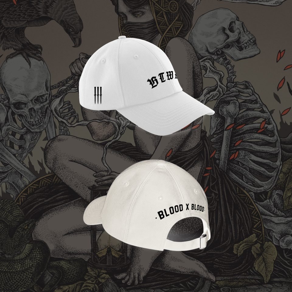 White "Blood" Caps - Brothers Till We Die